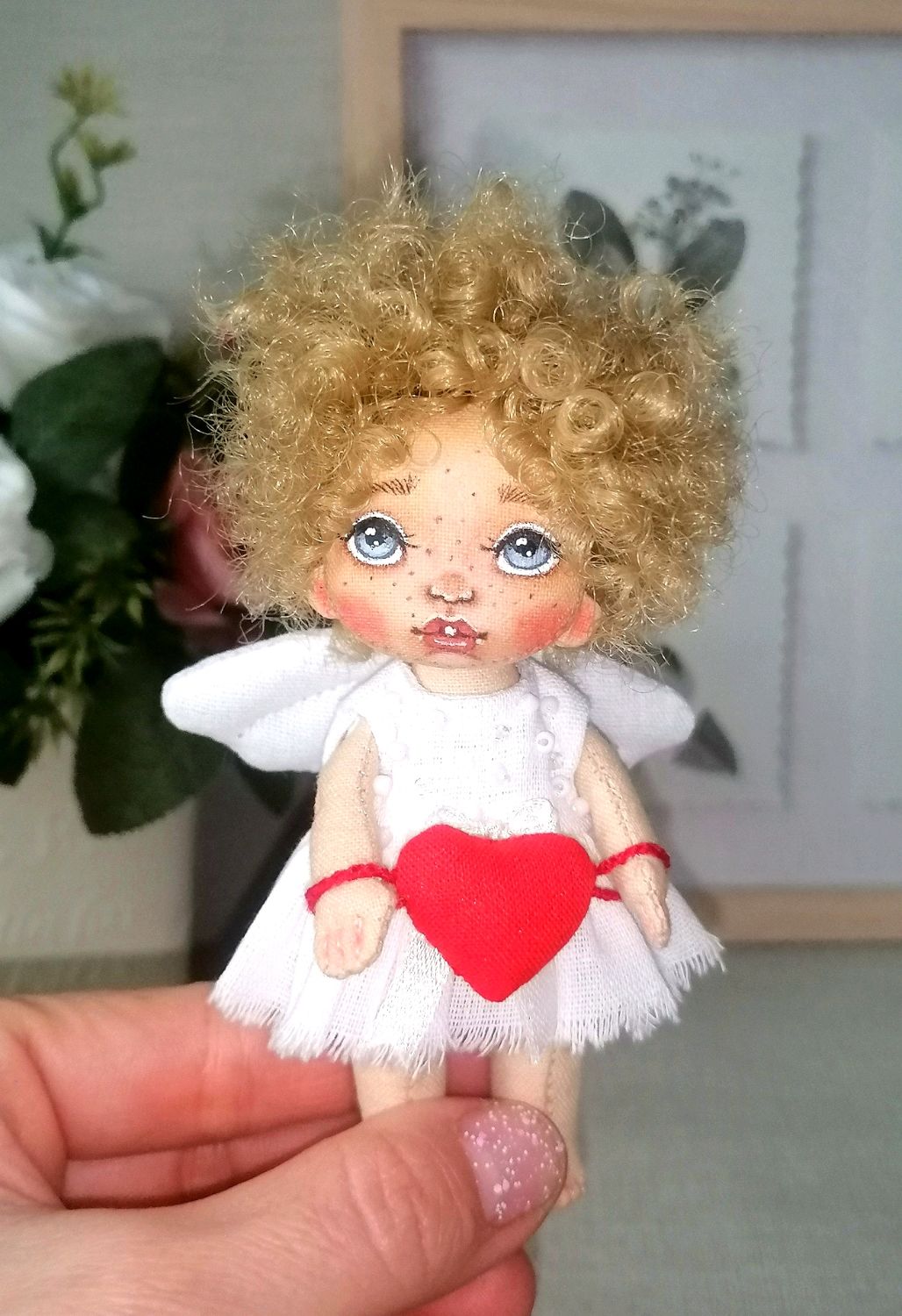 Текстильная кукла-брелок "Ангел" на заказ в интернет-магазине Ярмарка ...