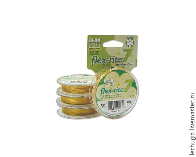 Тросик Flex-Rite 7 Metallic Gold (золотой).024" - 30 ft купить в ...