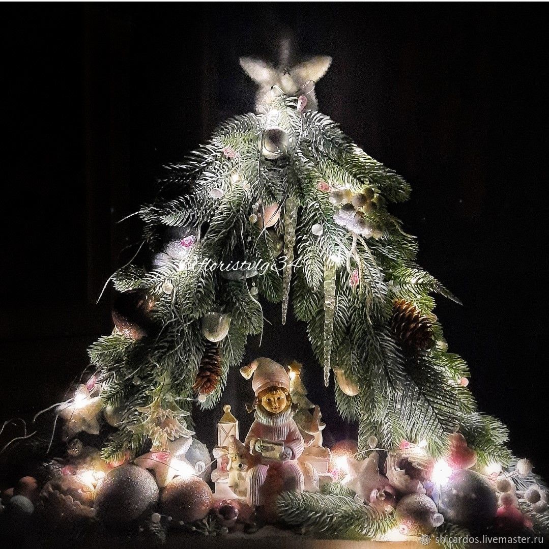 Елка новогодняя "Нежный Новый год"с подсветкой – заказать на Ярмарке ...