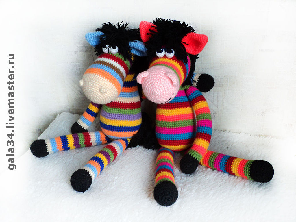 Радужная лошадка (50 см) в интернет-магазине Ярмарка Мастеров по цене ...