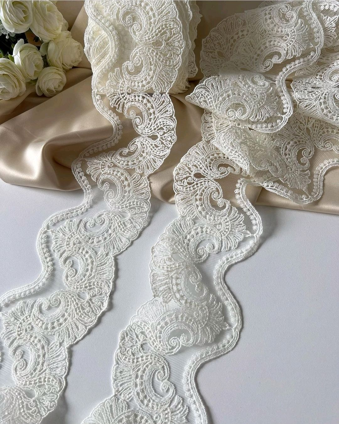 Кружево на сетке (арт.1167) купить в интернет-магазине Ярмарка Мастеров ...