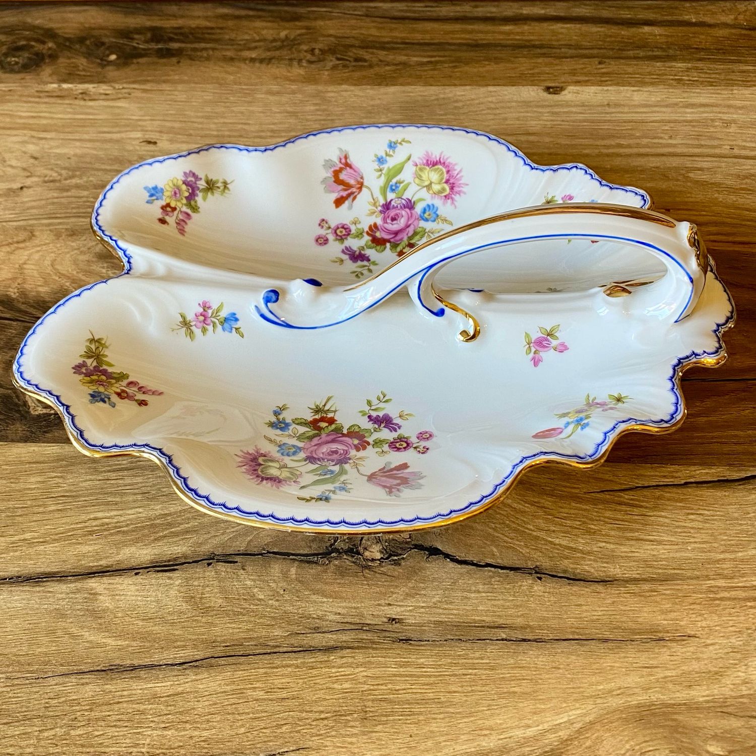 Винтаж: Менажница BALLEROY FRERES Limoges. Фарфор. Длина 30 см ширина ...