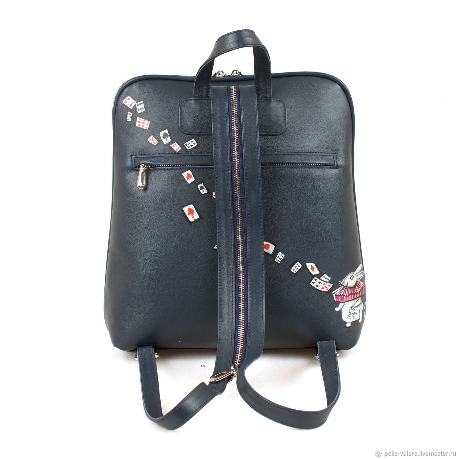 Женский плоский кожаный рюкзак "Этно Чешир" на заказ в интернет ...