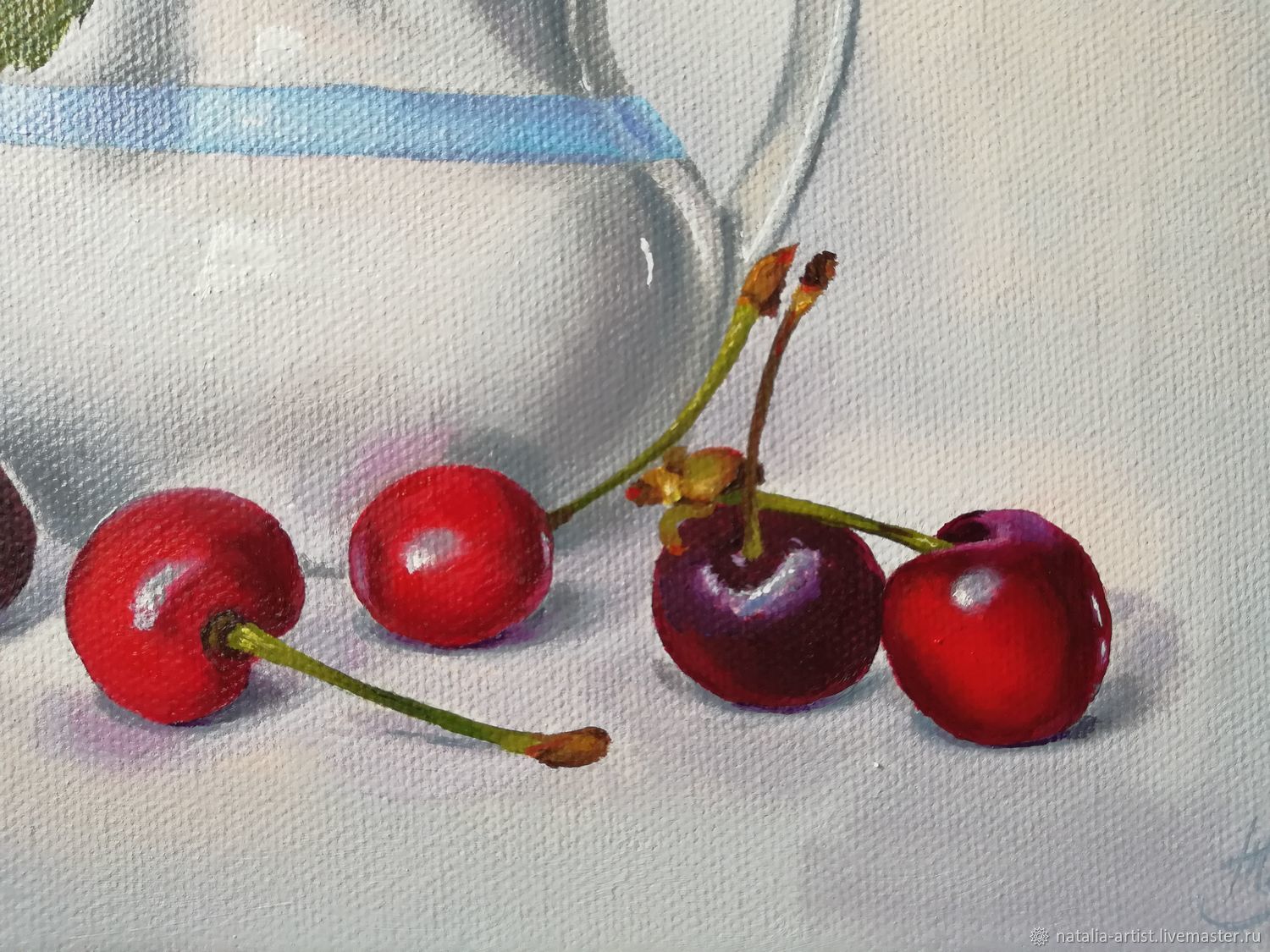 Картина маслом "Вишенки" холст на подрамнике в интернет-магазине на ...