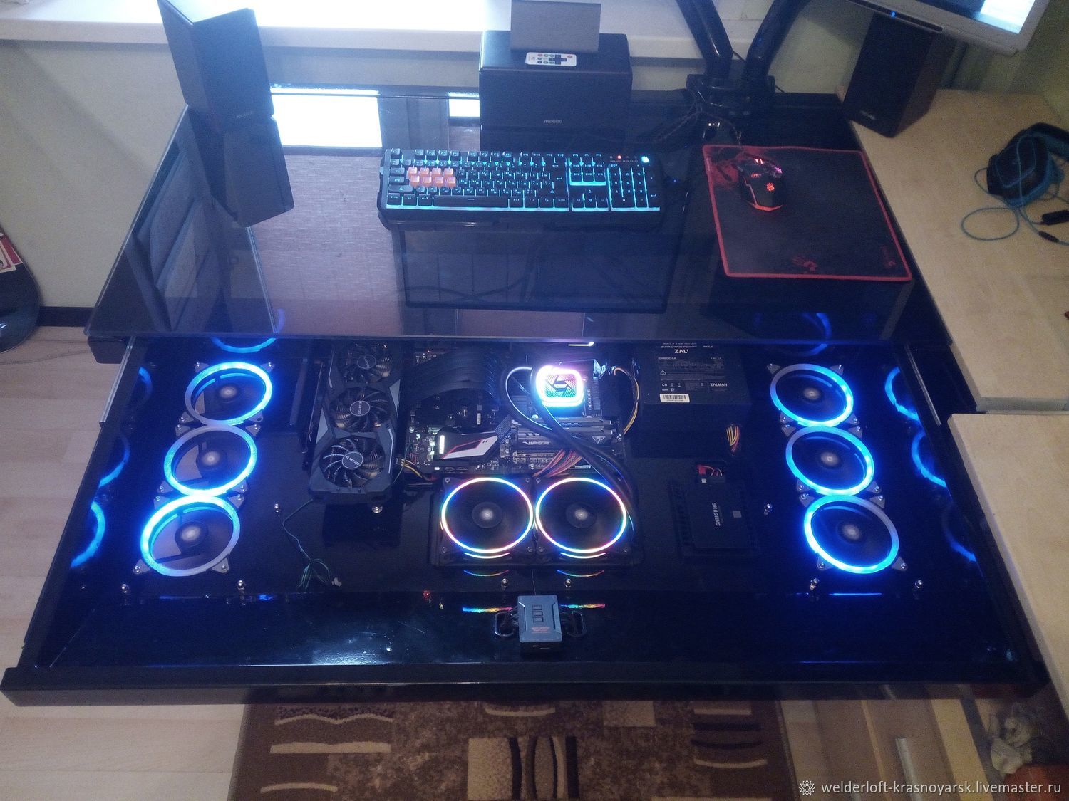 ПК в столе! Эксклюзивный стол компьютер, с комплектующими в столе! в ...