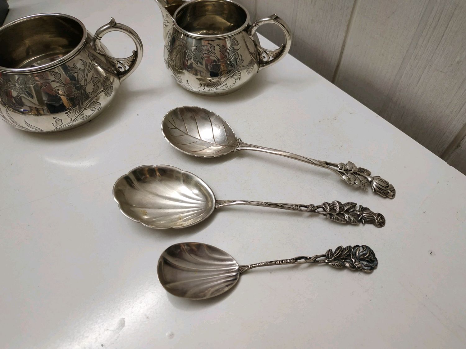 Винтаж: Серебряная сервировочная ложка-ракушка, серебряный сово купить ...