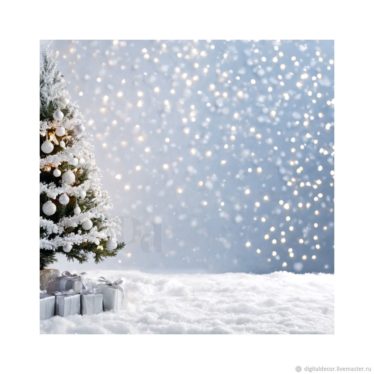 Новогодний аватар для магазина на ярмарке мастеров снежный с елкой в ...