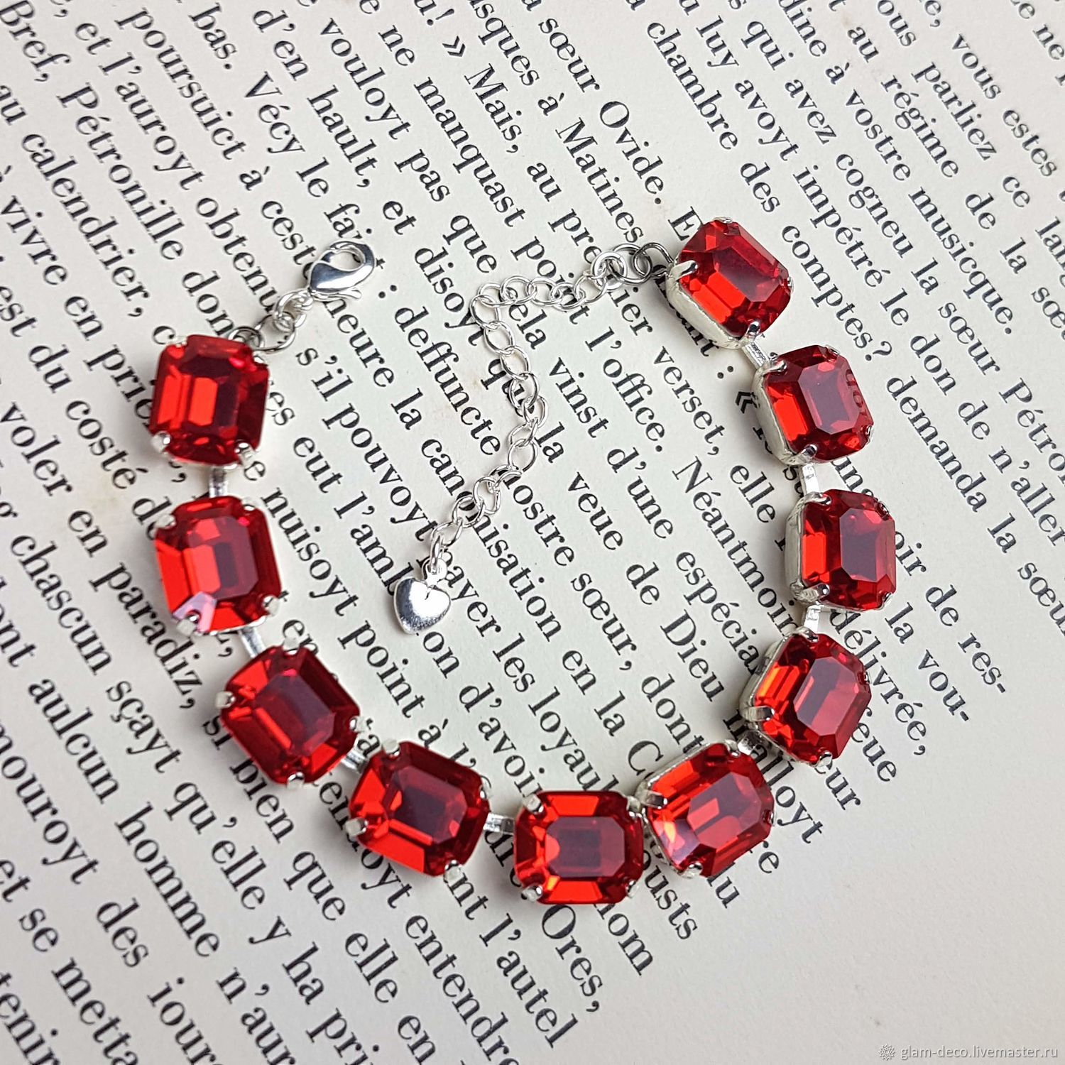 "Рубин" Браслет с красными кристаллами Сваровски Swarovski в интернет ...