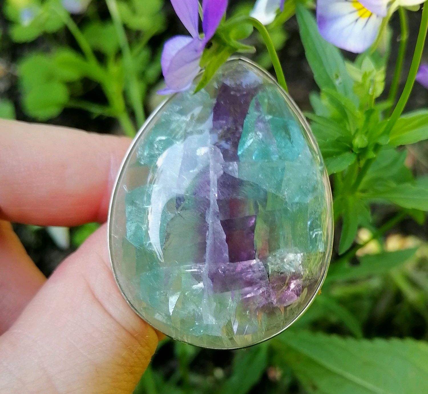 Кольцо "Под покровом деревьев" флюорит купить в интернет-магазине ...