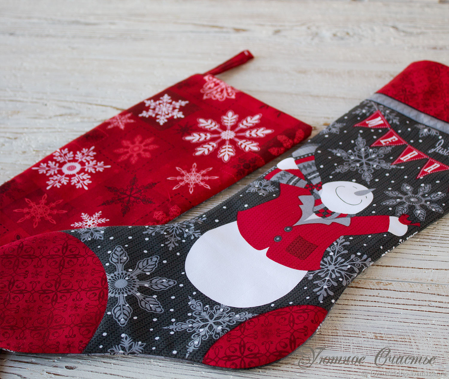 Новогодний носок из хлопка – заказать на Ярмарке Мастеров – N11A4RU ...