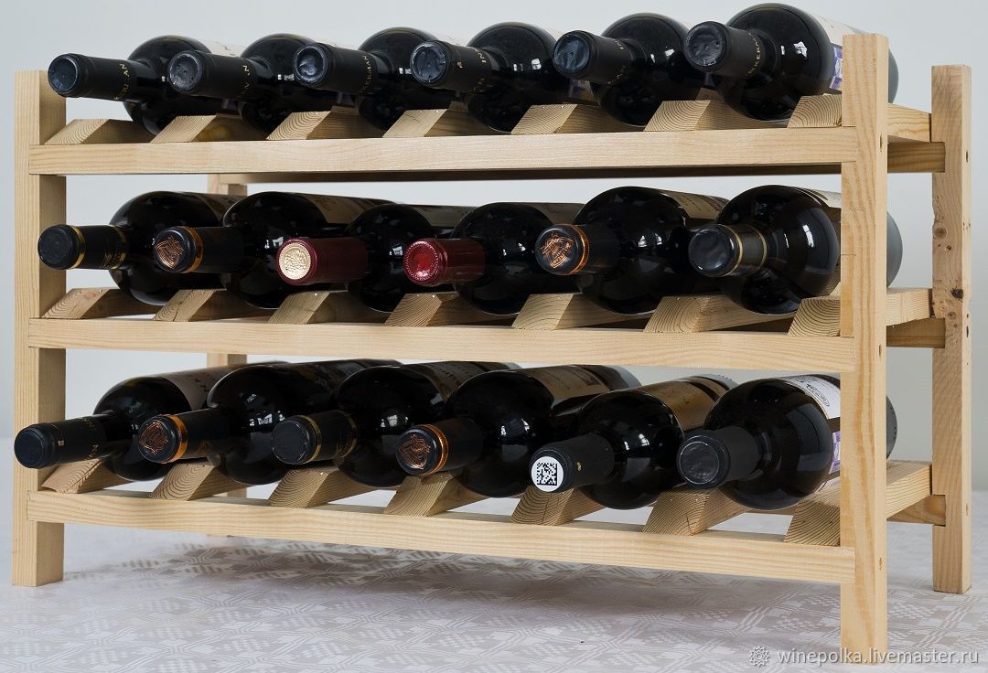 Подставка под 18 винных бутылок в интернет-магазине Ярмарка Мастеров по ...