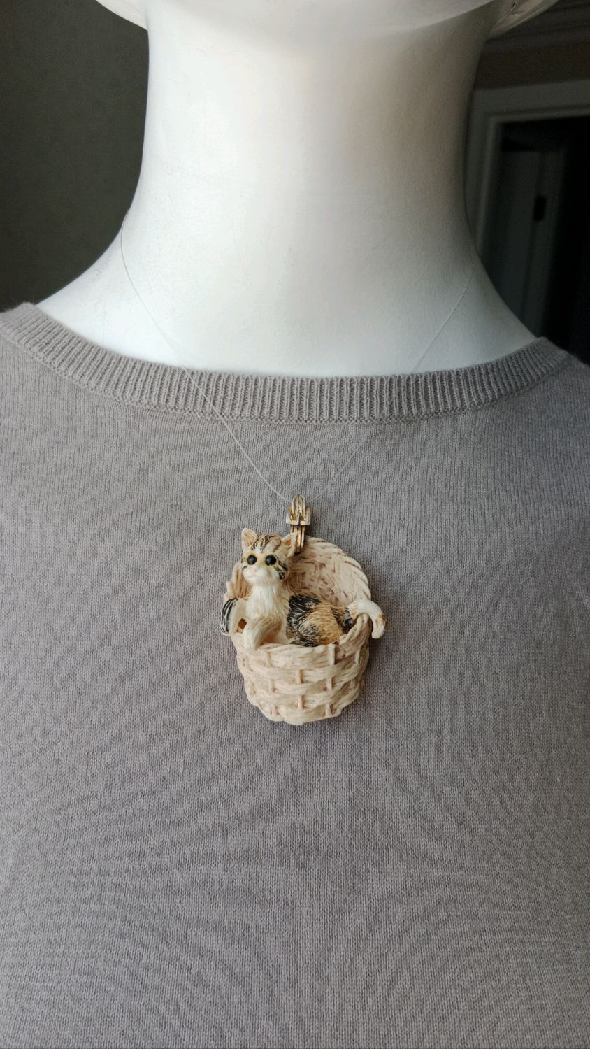 Винтаж: Редкий винтажный кулон Luca Razza "Котенок" в интернет-магазине ...