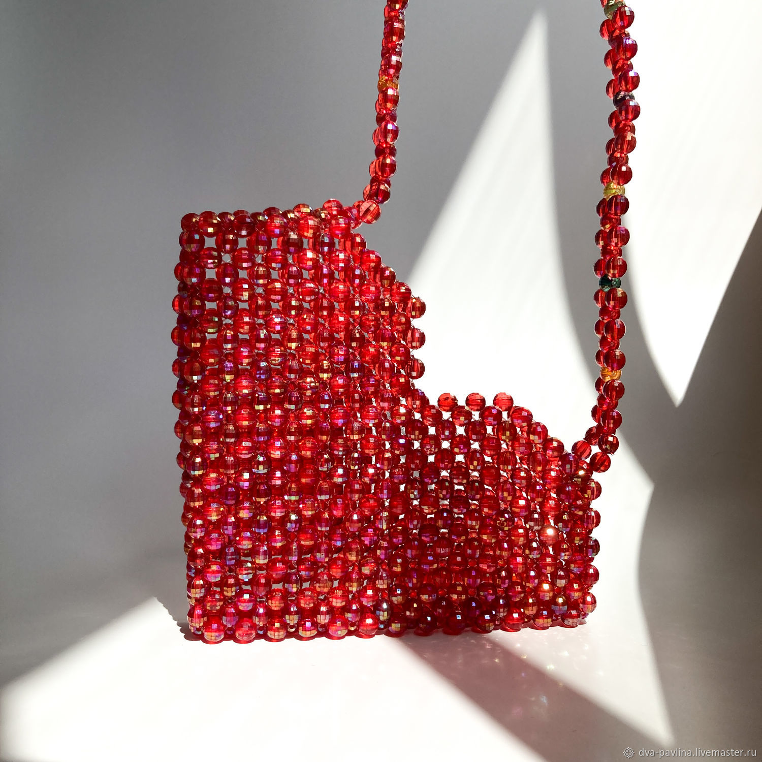 Сумка из бусин "Сердце" в интернет-магазине Ярмарка Мастеров по цене ...