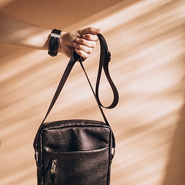 Мужская кожаная барсетка – купить на Ярмарке Мастеров – H3ZANRU ...