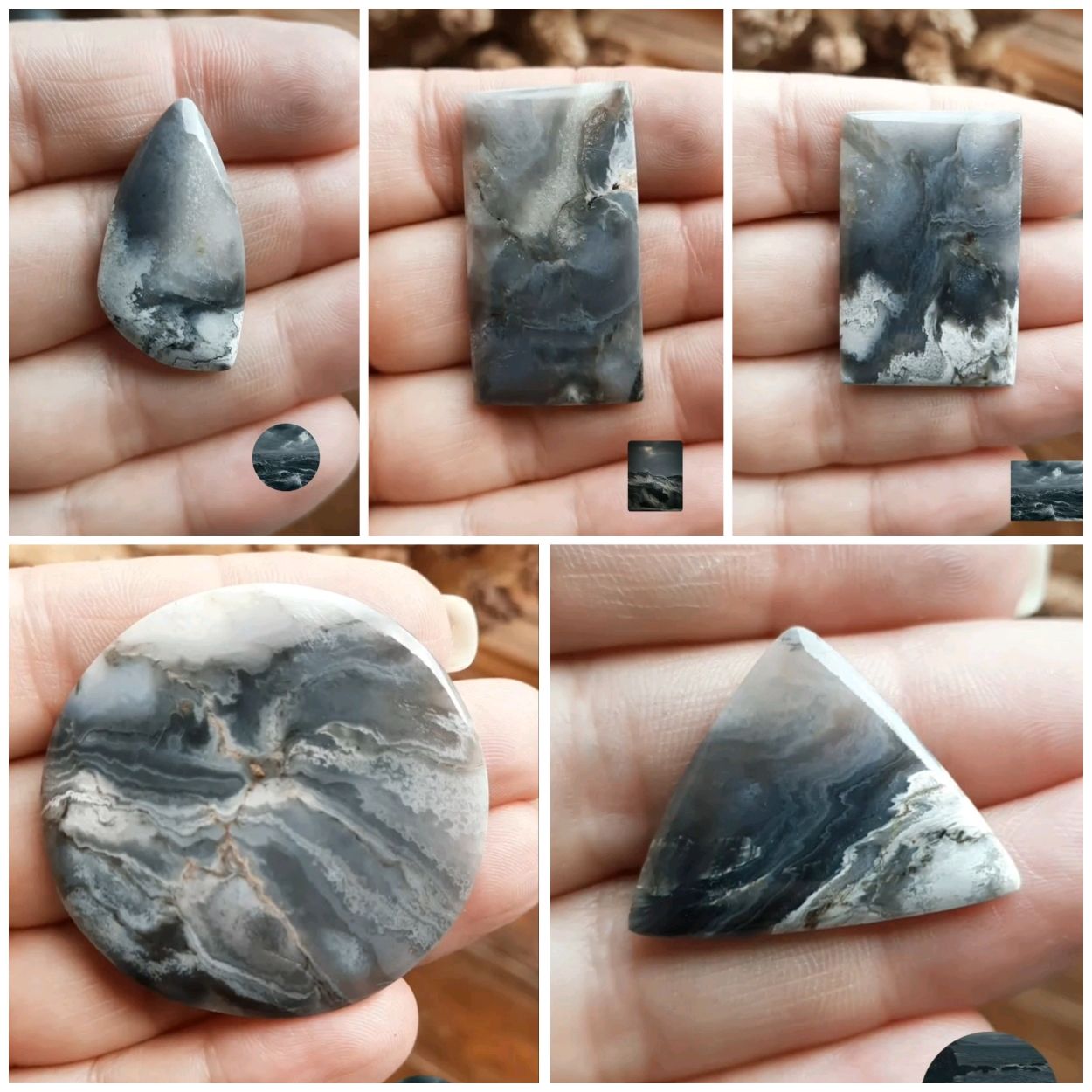 Кабошоны из Волжского агата купить в интернет-магазине Ярмарка Мастеров ...