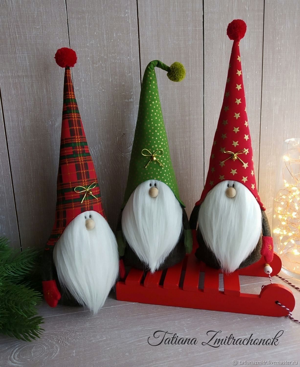 Новогодние гномы – заказать на Ярмарке Мастеров – JQ40CRU | Мягкие ...