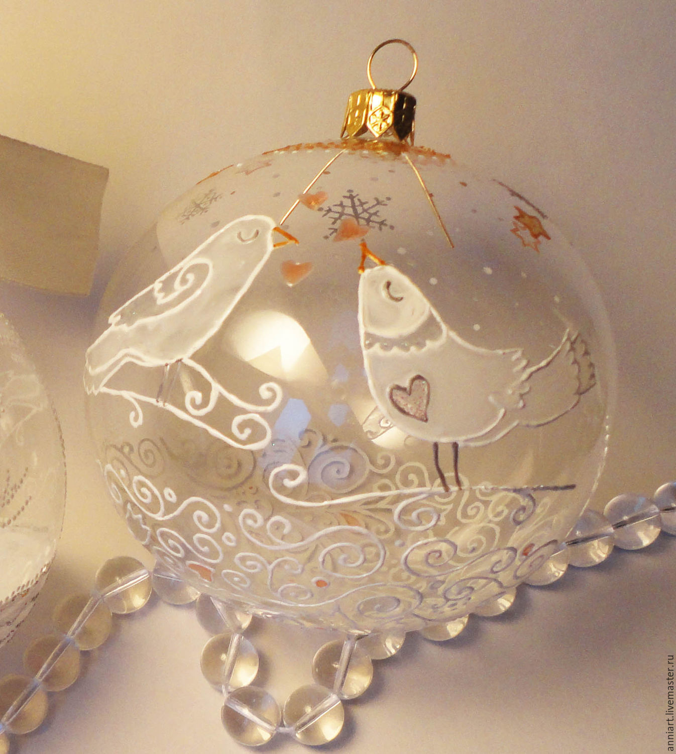 новогодний шар Влюбленные птички в интернет-магазине на Ярмарке ...