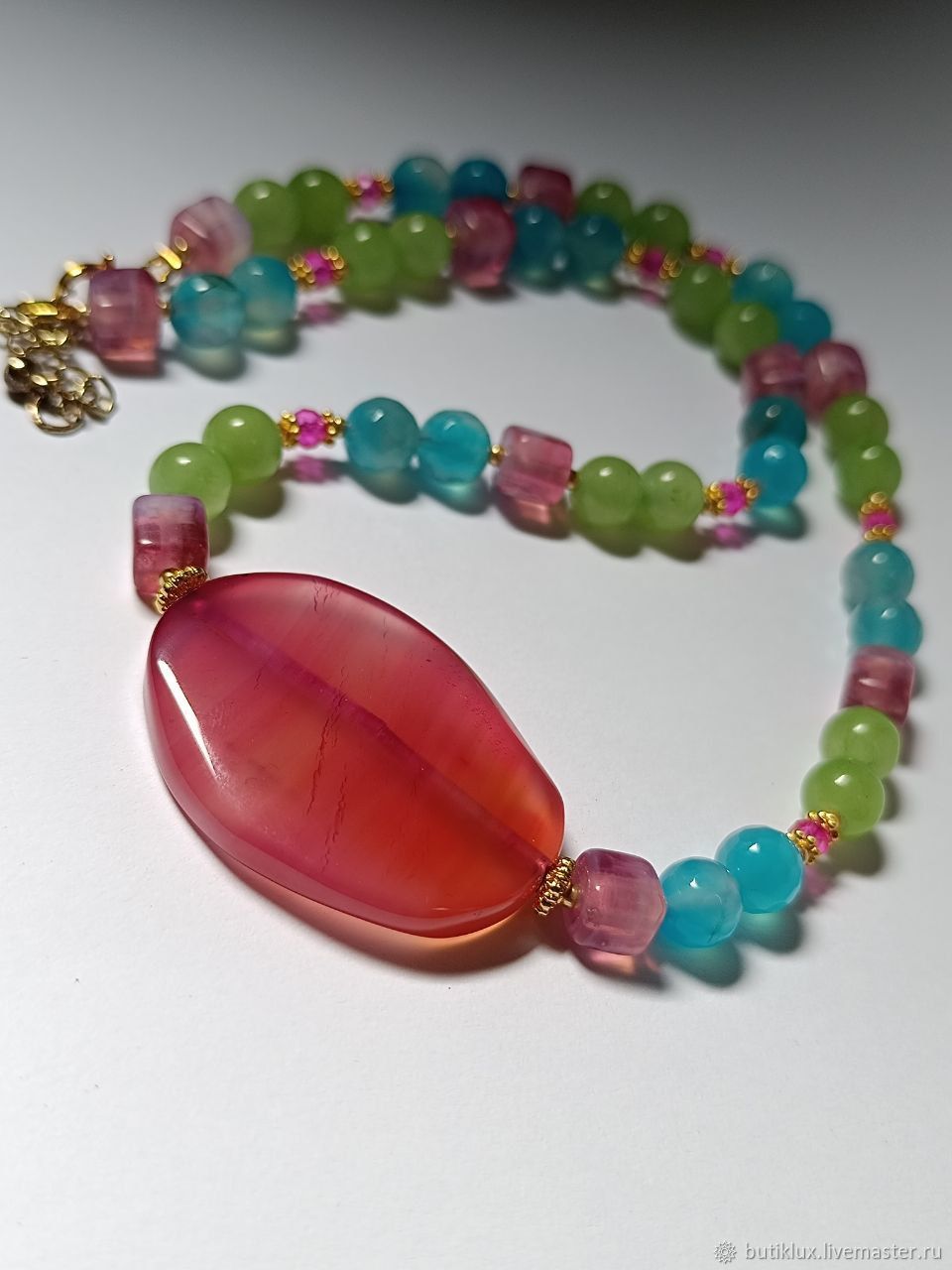 Бусы EcoMix. Italia. Натуральный Камень, Стекло купить в интернет-магазине Ярмарка Мастеров по ...