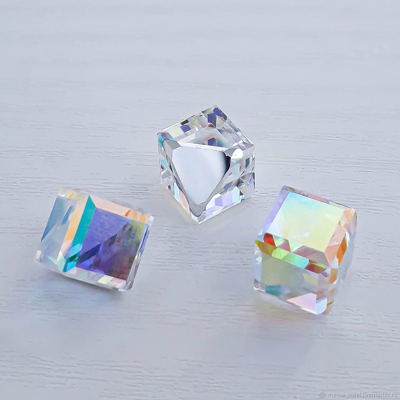 8 мм, Crystal AB, куб Swarovski – купить на Ярмарке Мастеров – J2Z4LRU ...