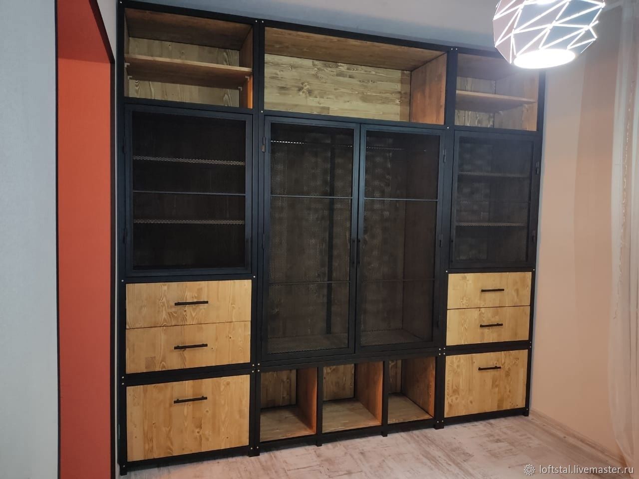 Шкаф в стиле лофт с массивом сосны в интернет-магазине на Ярмарке ...