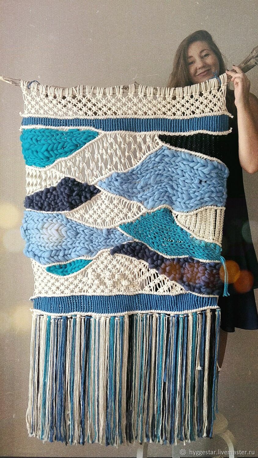 Интерьерное панно Ручное ткачество макраме в интернет магазине на Ярмарке Мастеров Панно