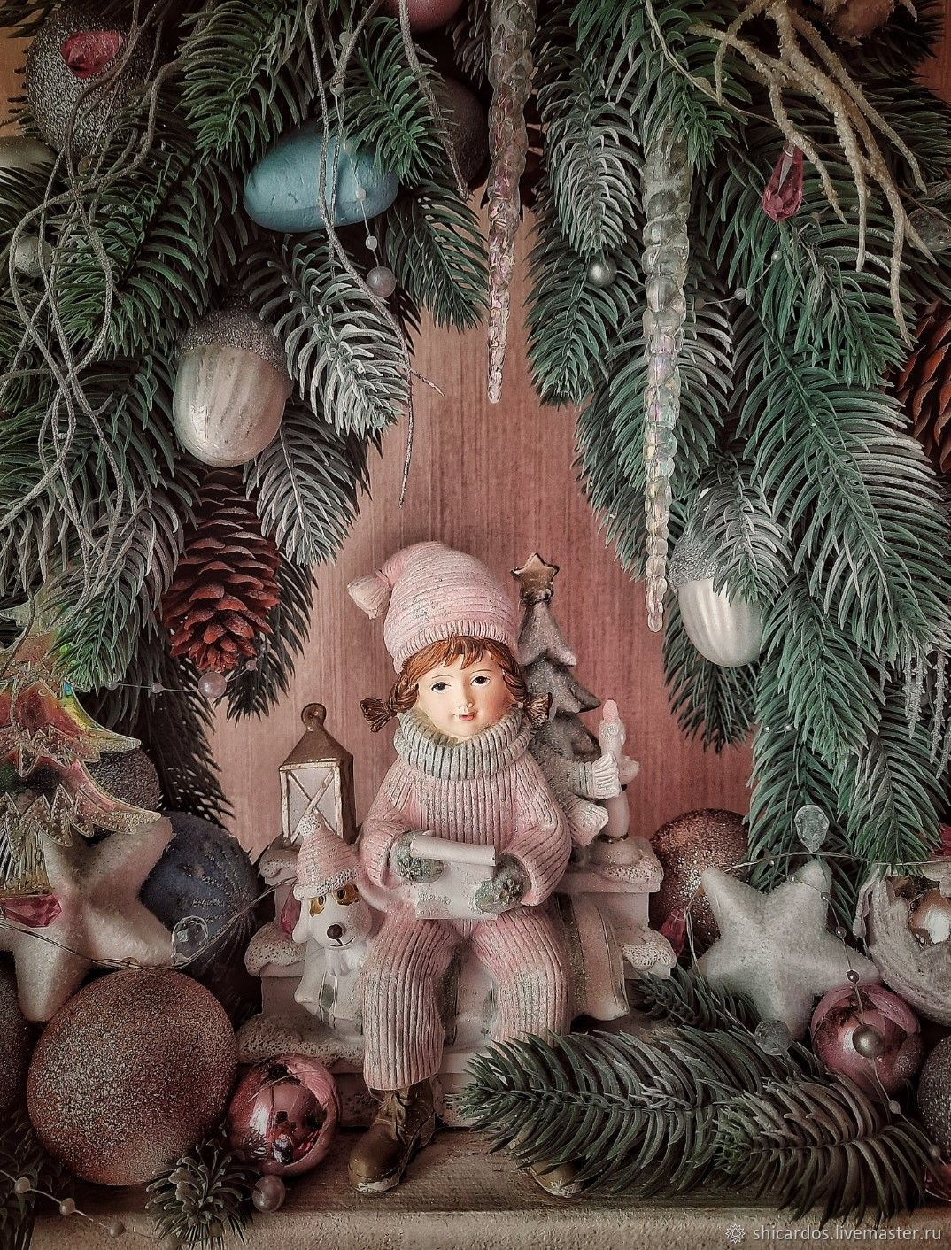 Елка новогодняя "Нежный Новый год"с подсветкой – заказать на Ярмарке ...