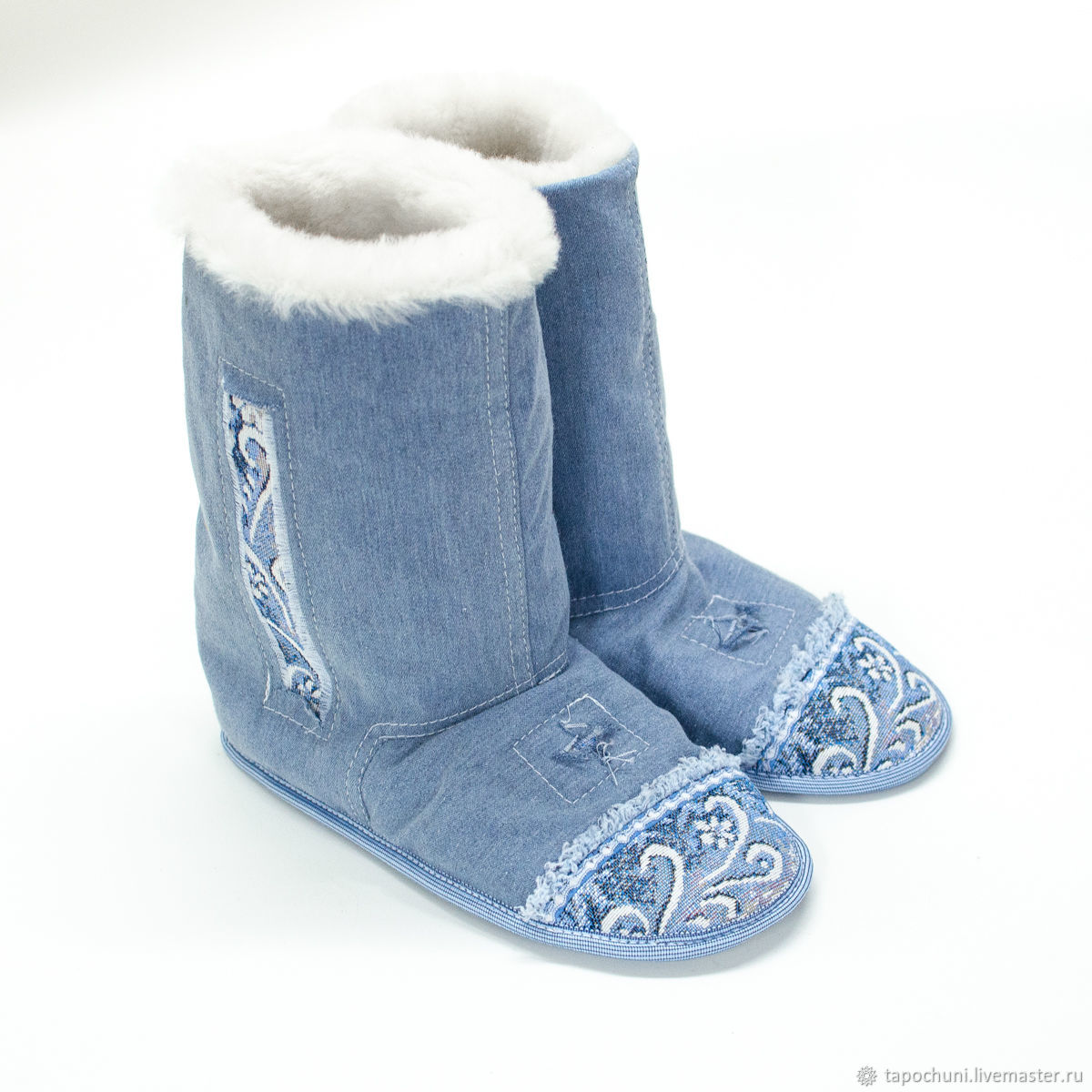 Сапожки из овчины Denim collection купить в интернет-магазине Ярмарка ...