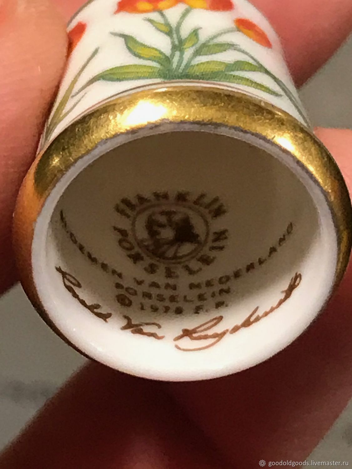 Винтаж: Наперстки "Цветы Голландии", Franklin, Америка купить в ...