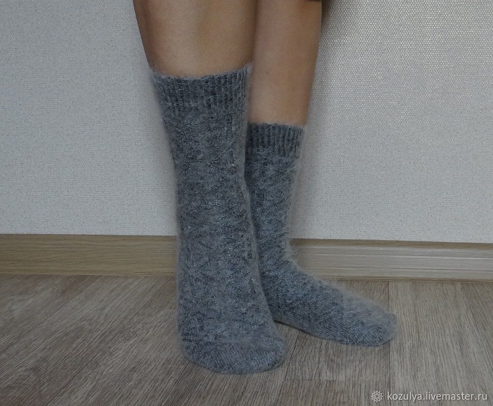 Носки шерсть с пухом"Зимушка - 6"-вязанные,теплые/ купить в интернет ...