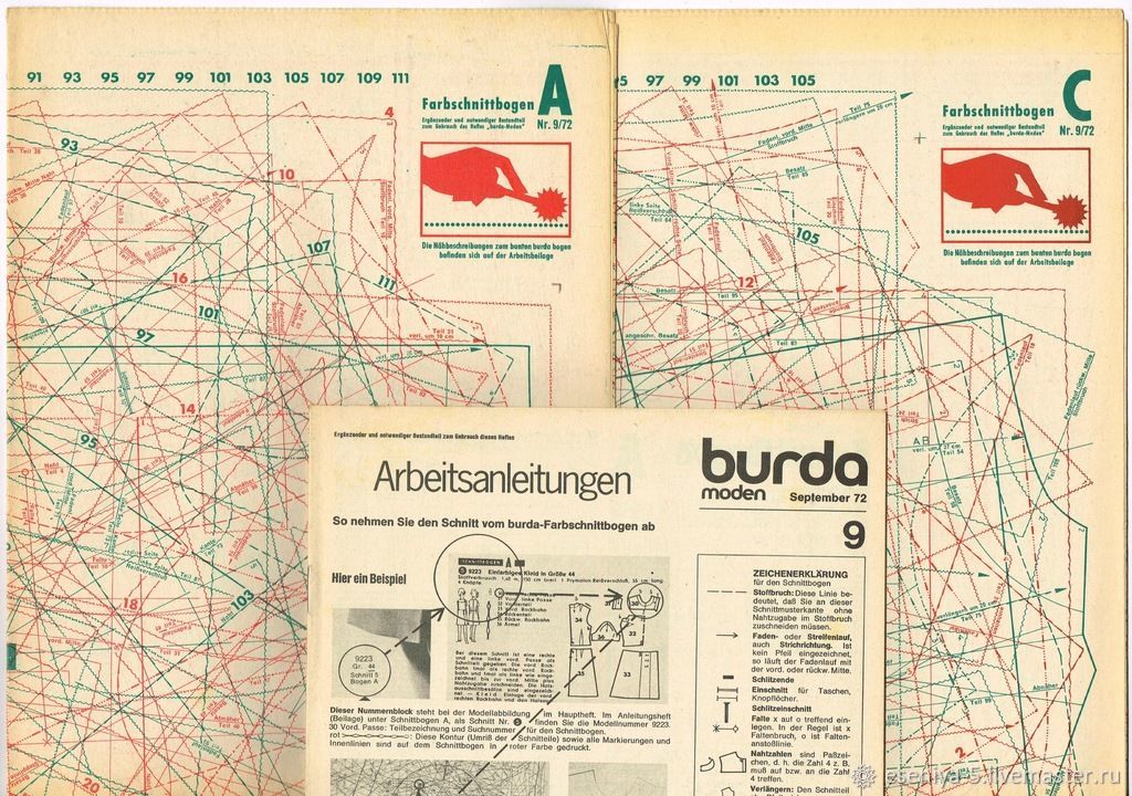 Журнал Burda Moden 1972 9 (сентябрь) в интернет-магазине Ярмарка Мастеров по цене 2700 ...