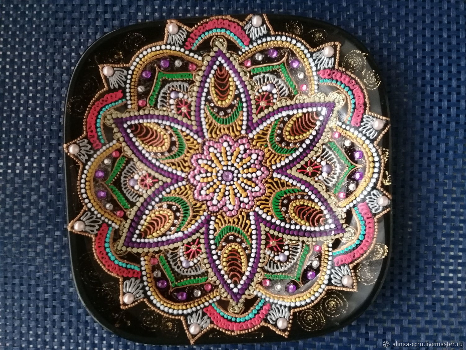 Декоративная тарелка Мандала в интернет-магазине на Ярмарке Мастеров ...