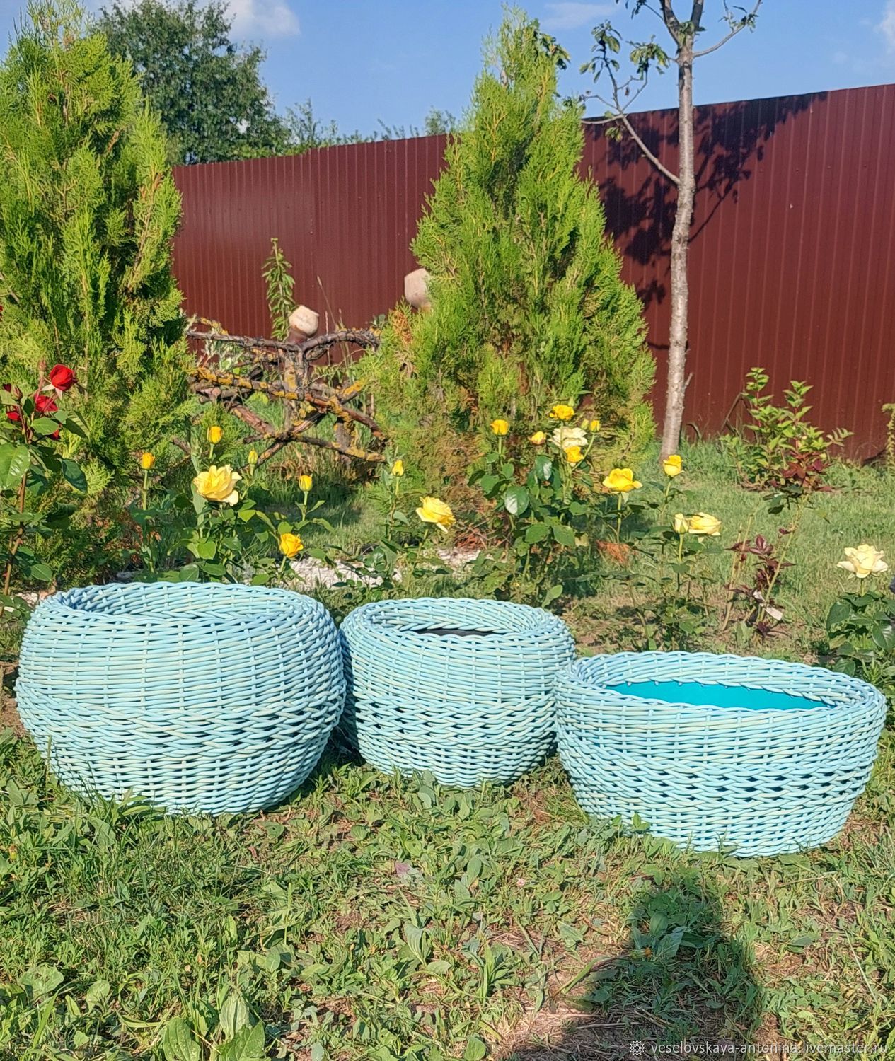 Кашпо-шар из ротанга 12л в интернет-магазине Ярмарка Мастеров по цене ...