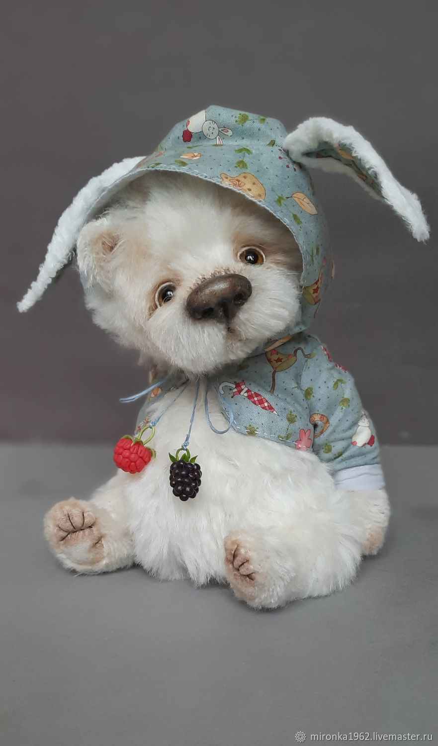 Мишки Тедди:Белый мохеровый медвежонок Вик – заказать на Ярмарке ...