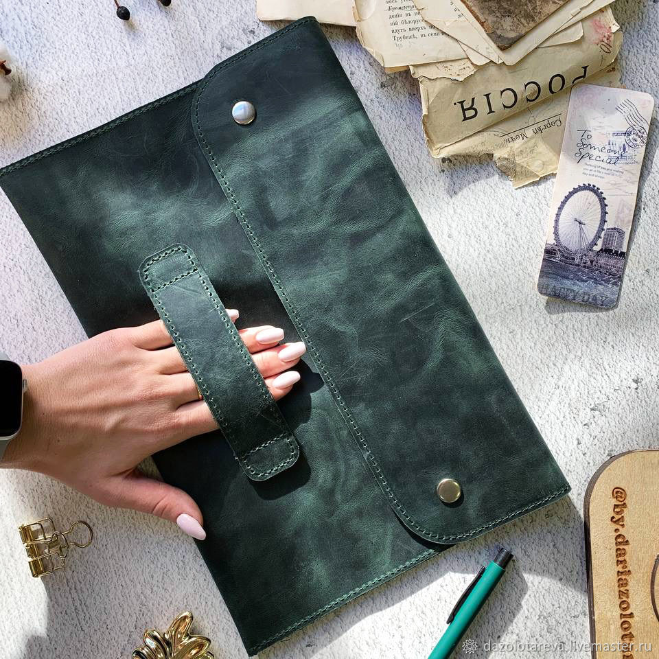 Кожаный чехол для ноутбука Macbook/папка для документов в интернет ...