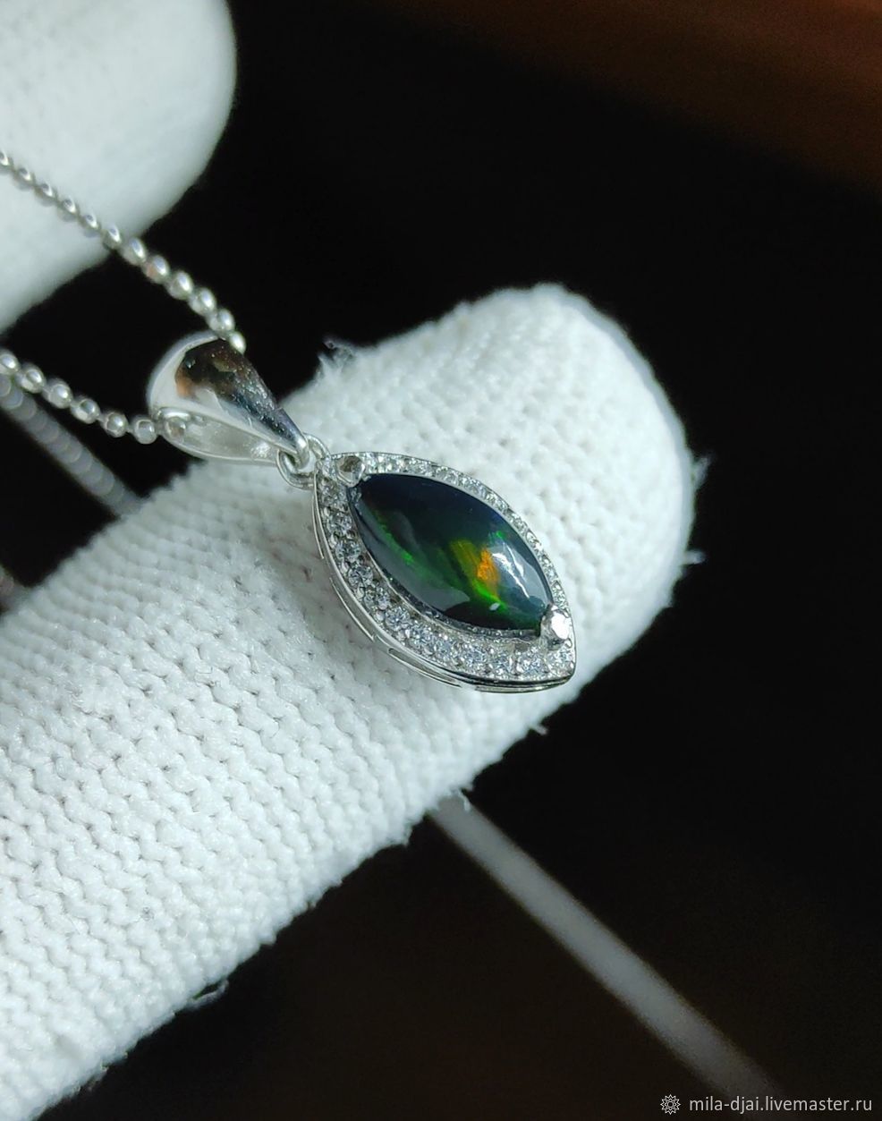 Кулон "Маркиз" опал в серебре в интернет-магазине Ярмарка Мастеров по ...