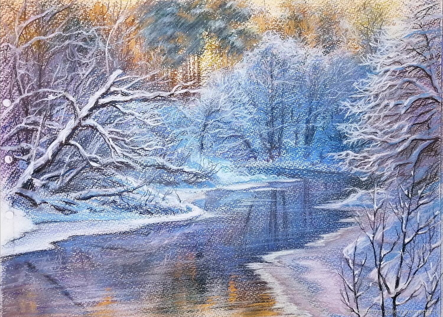 Пейзаж пастелью на заказ в интернет магазине на Ярмарке Мастеров Картины Пенза доставка по