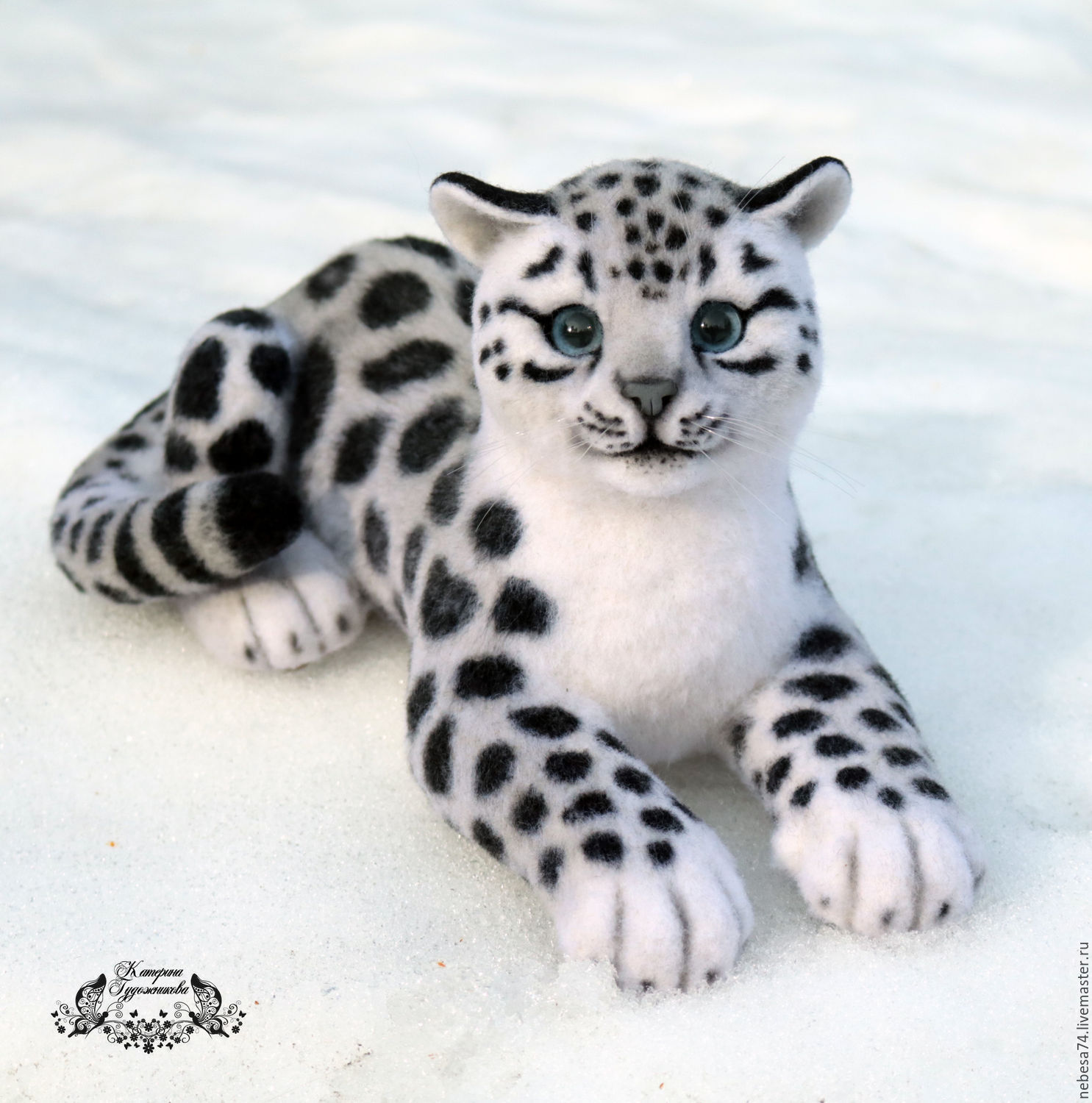 snow leopard (toy from felt) – shop online on Livemaster with shipping ...