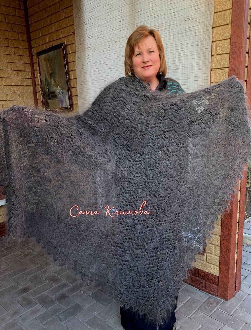 Платок пуховый - ВЕКОВЫЕ УЗОРЫ - тёплый ажурный платок купить в ...