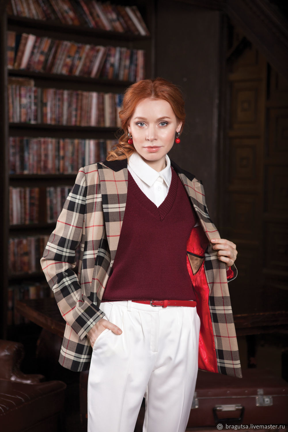 Пиджак женский в клетку хлопок+вискоза BURBERRY купить в интернет ...