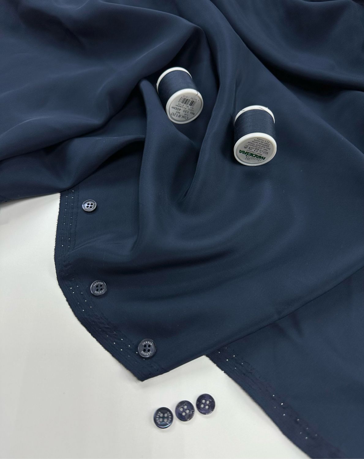 Шелк туаль припыленно-синий купить в интернет-магазине Ярмарка Мастеров ...