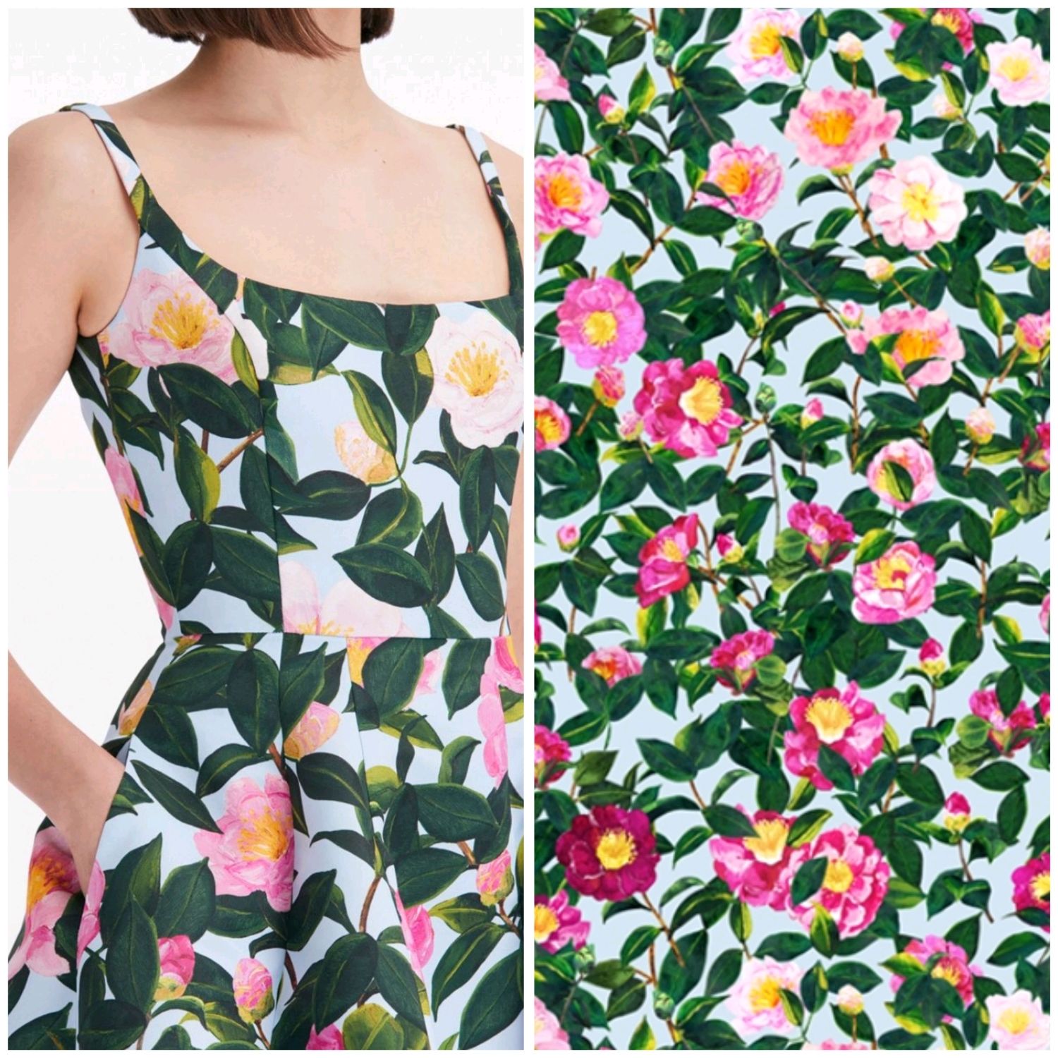 Ткань Оскар де ля Рента шелк, шифон, хлопок на заказ в интернет-магазине Ярмарка Мастеров по ...