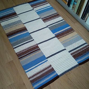 Коврик круглый вязаный Молочный. Стиль Хюгге – заказать на Ярмарке ...