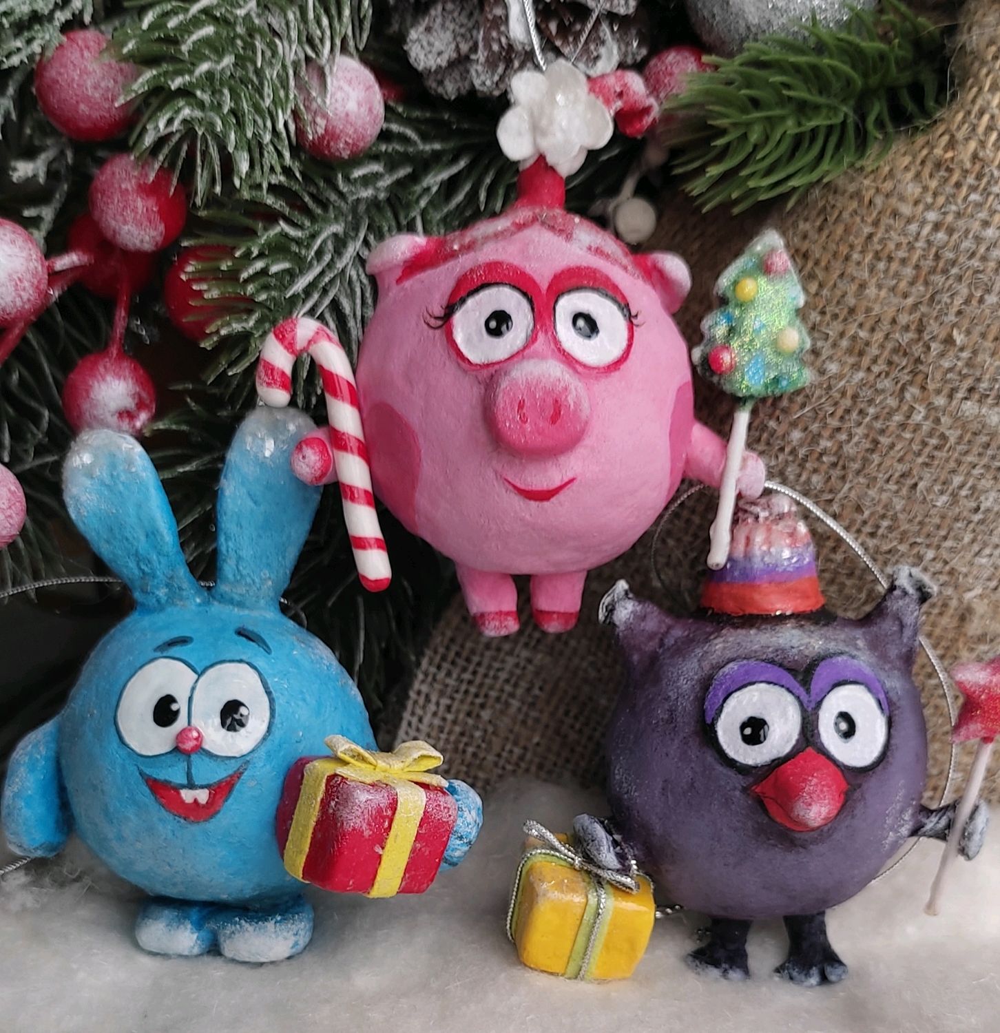 Едочные игрушки из ваты. Смешарики - Крош, Нюша, Совунья в интернет-магазине Ярмарка Мастеров по ...