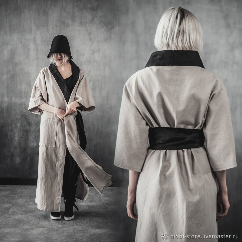 Платья: КИМОНО - РУБАШКА YUKATA, ЛЁН. ДЛИННОЕ ПЛАТЬЕ-КИМОНО в интернет ...