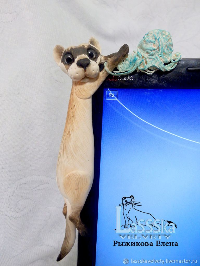 Хорек, подвеска на монитор, бархатный пластик в интернет-магазине ...