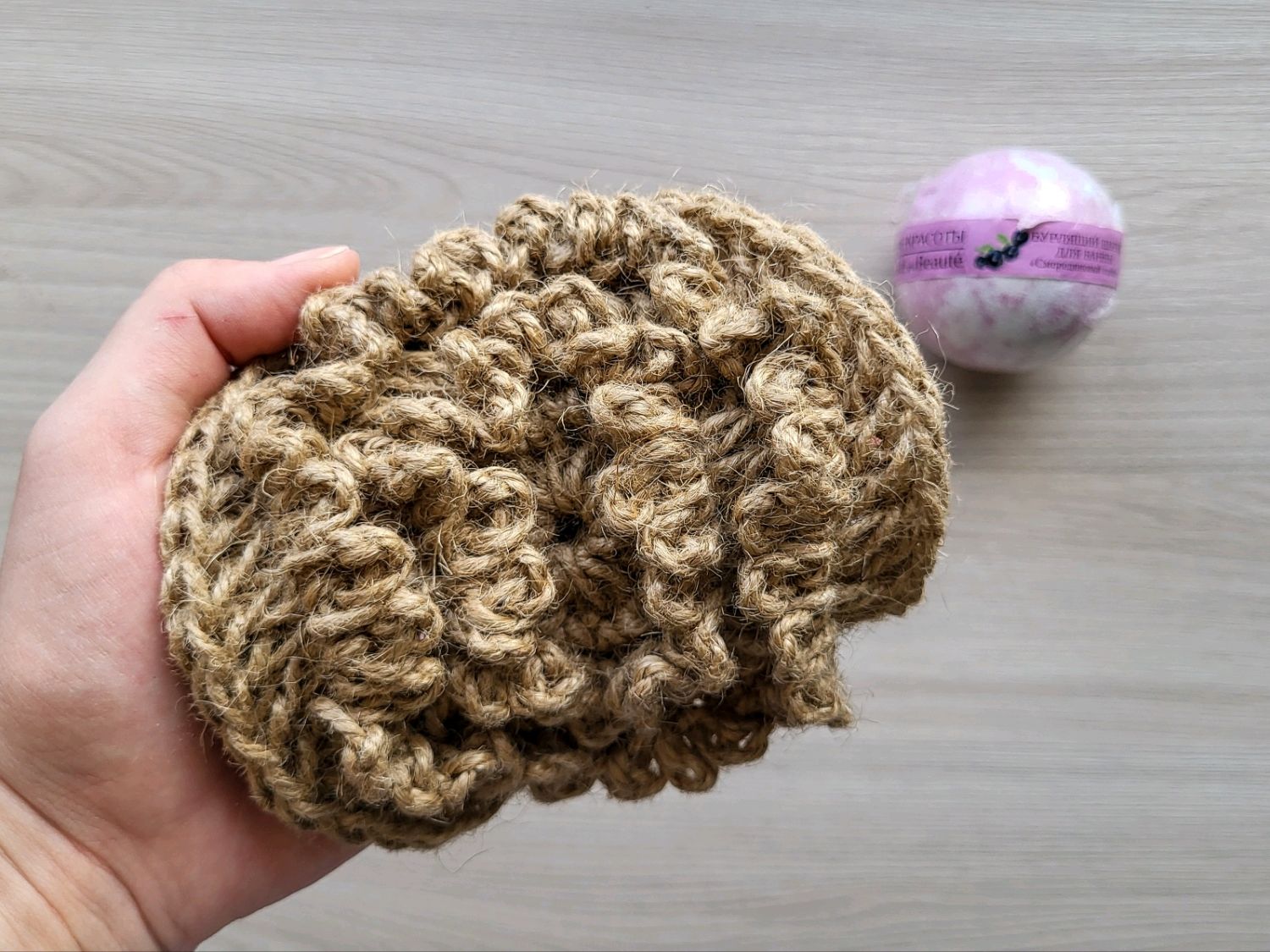 Эко-мочалка из джута с эффектом пилинга в интернет-магазине на Ярмарке ...