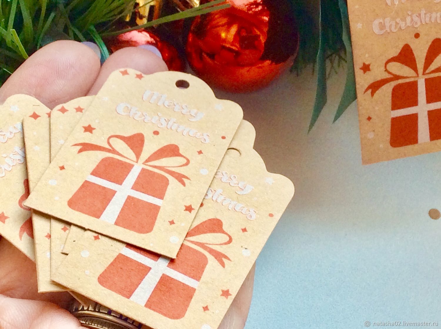БИРКИ НОВОГОДНИЕ купить в интернет-магазине Ярмарка Мастеров по цене 4 ...