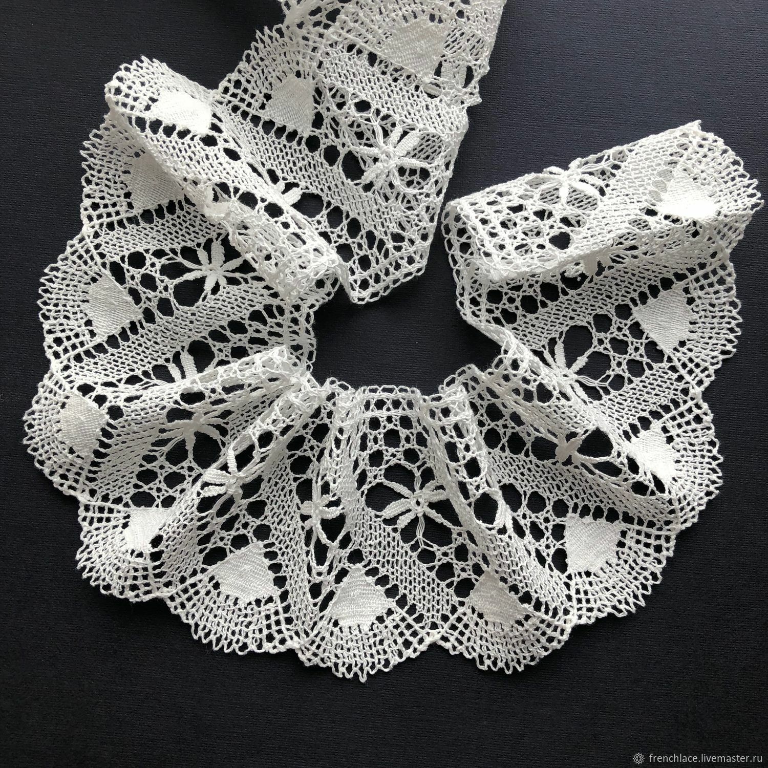 Английское вязаное кружево L0452/ч - 7,5 см - ЧЕРНЫЙ купить в интернет ...