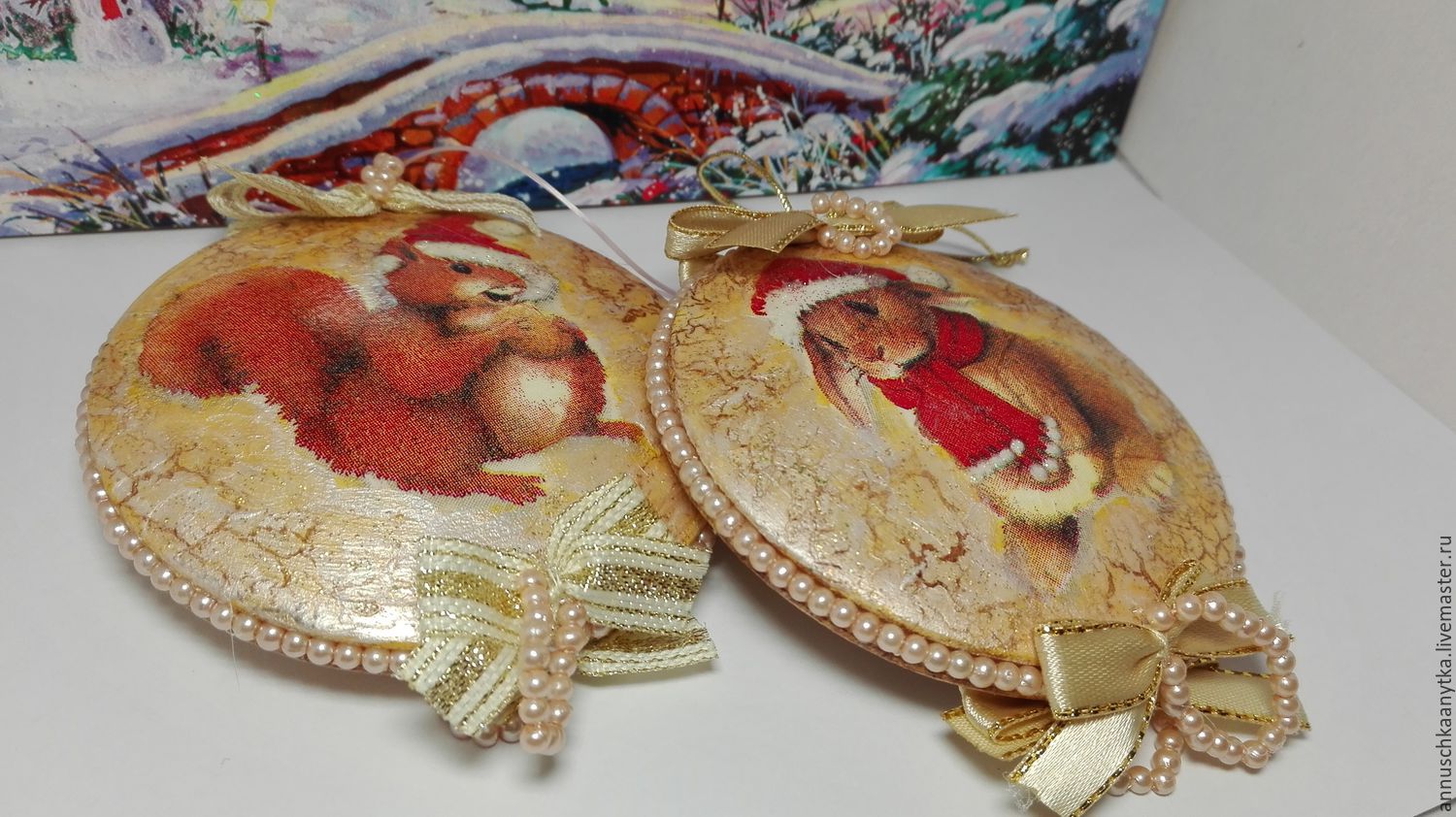 Елочные игрушки " Новогодние зверушки" в интернет-магазине Ярмарка ...