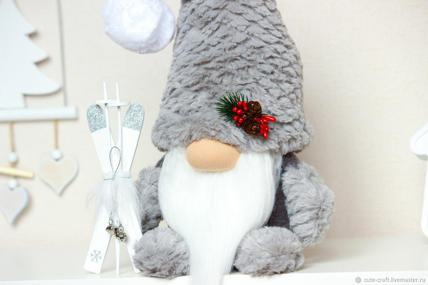 Новогодний гном с лыжами в интернет-магазине на Ярмарке Мастеров ...